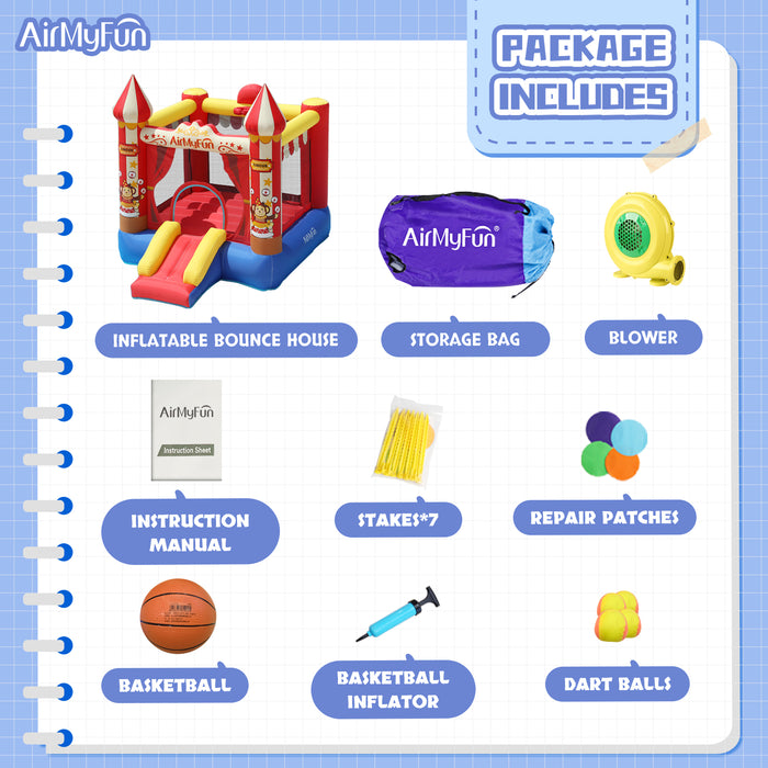 AirMyFun Small Inflatable Bounce House for Kids Outdoor & Indoor - Wet ...