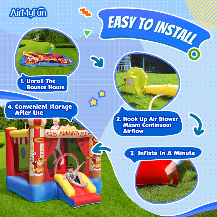 AirMyFun Small Inflatable Bounce House for Kids Outdoor & Indoor - Wet ...